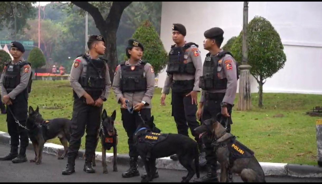 Polri Kerahkan 38 Anjing K9 bersiaga di Istana Hingga Bunderan HI