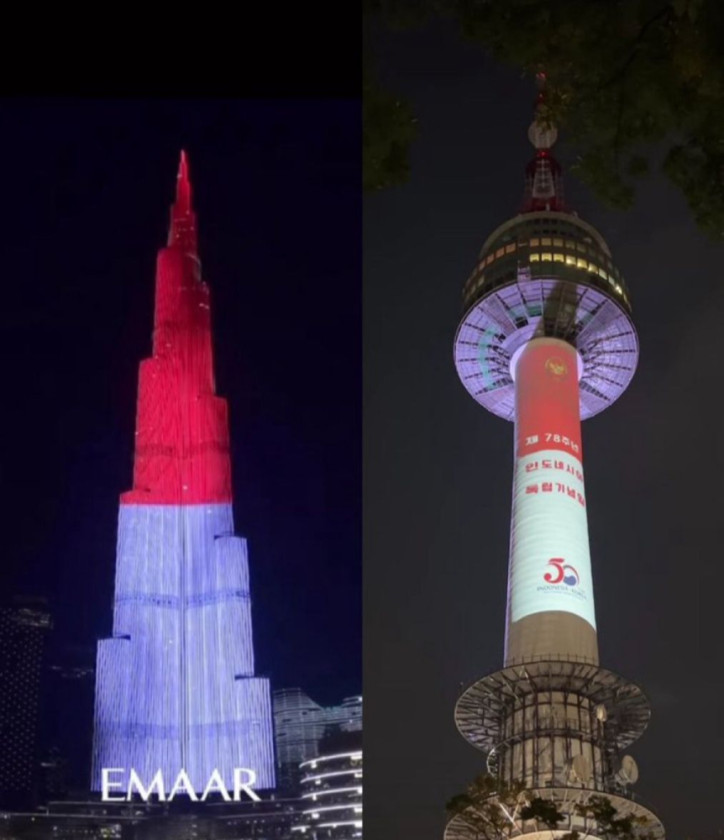 Peringati HUT RI Ke-78, Bendera Merah Putih Tayang di 16 Gedung Ikonik ...