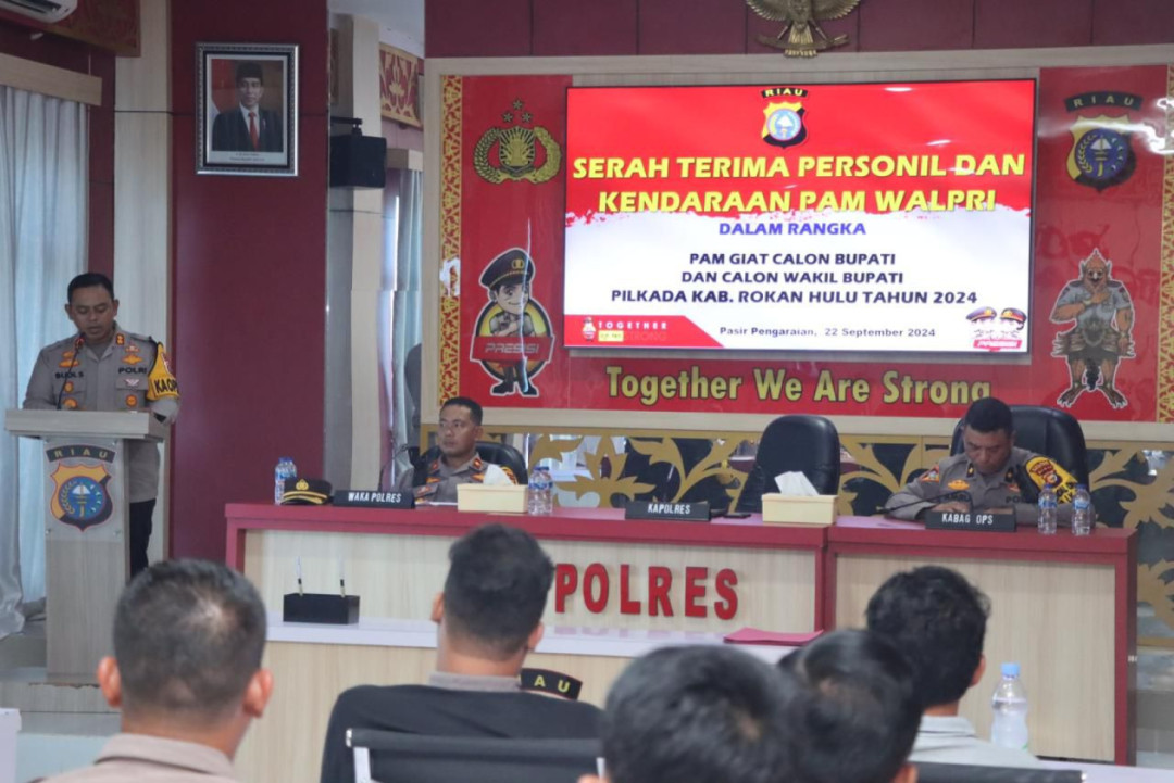 Serah Terima Personel dan Kendaraan Walpri dalam Giat Pam Calon Bupati ...