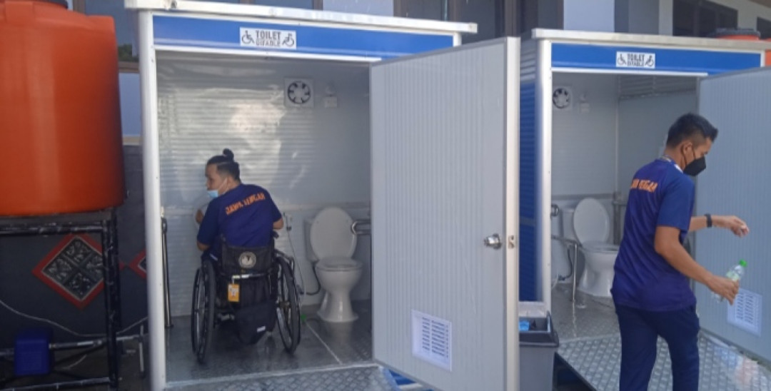 Ada Toilet Difabel di Venue Boccia Auditorium Uncen