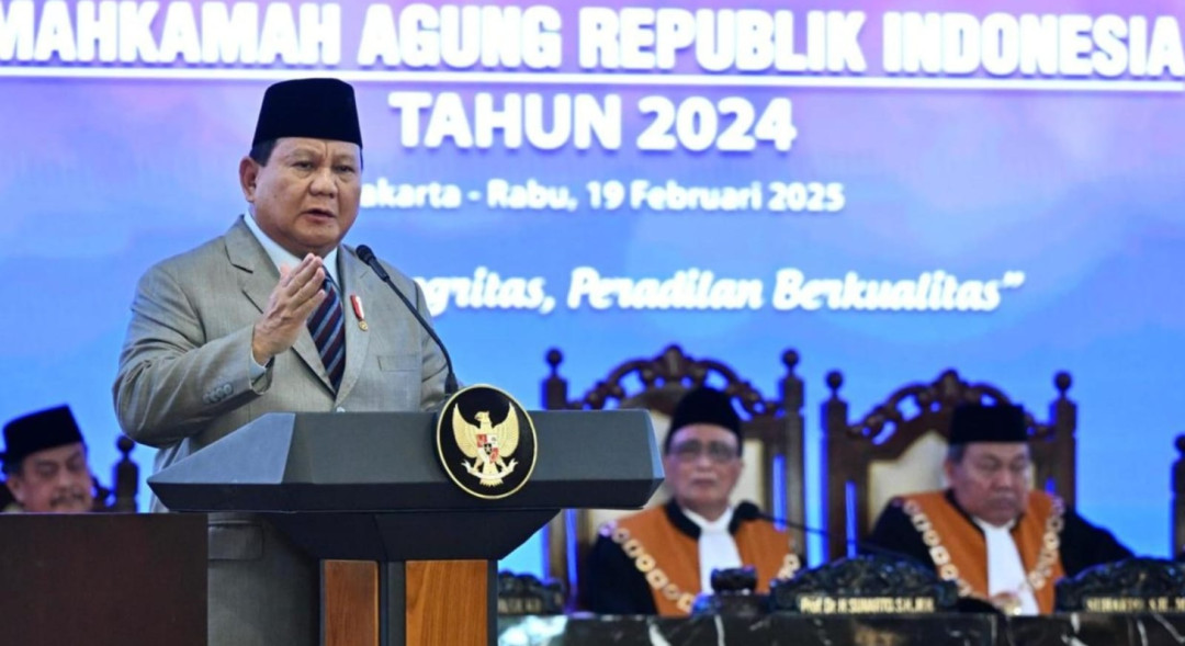 Presiden Prabowo Subianto Hadiri Sidang Istimewa Laporan Tahunan Mahkamah Agung Tahun 2024