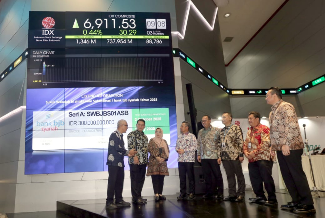 Sukuk Perdana BJB Syariah Resmi Tercatat di BEI