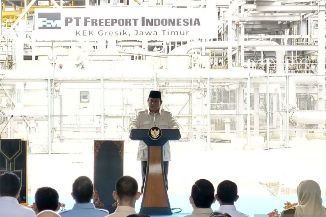 Pertama di Indonesia, Presiden Prabowo Resmikan Smelter Emas Freeport ...