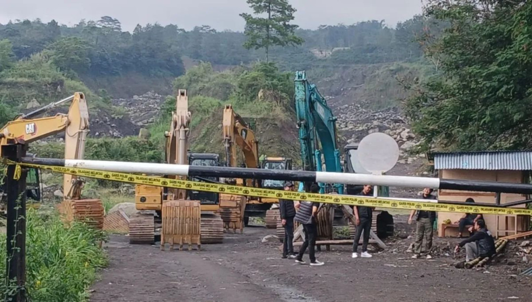 Polri Tindak Tambang Pasir Ilegal di Kawasan Taman Nasional Gunung Merapi