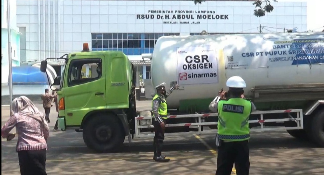 Lampung Dapat Bantuan 12,3 Ton Liquid Oksigen dari PT Pusri